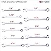Hitork 11 Piece Combination Wrench Set with Roll Pouch, SAE Sizes (1/4 ...