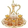 Turkish Tea Set with Pot Tray and 6 Cups Vintage Turkish Coffee Set ...