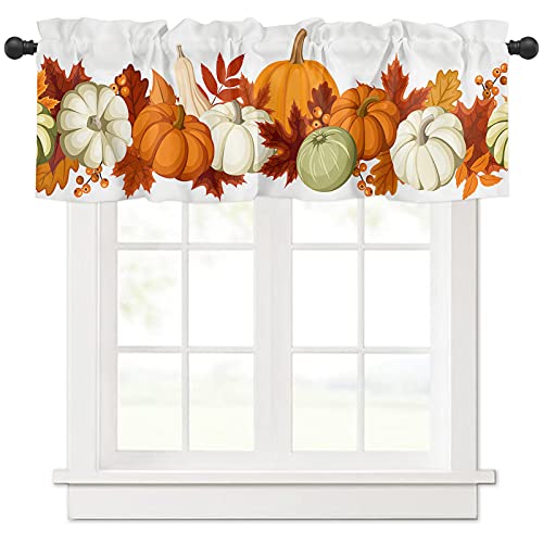 Fall Harvest Pumpkins Valance Curtains