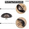 Yetaha 10PCS Cabinet Cup Pull Handle, 82x35mm Drawer Shell Pull Handles ...