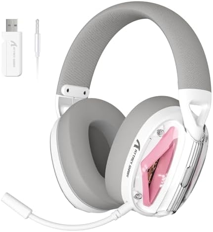 Amazon.com: ATTACK SHARK L60 Lightweight Wireless Gaming Headset Over ...