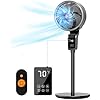 Amazon.com: Feculs Official Standing Fan with Remote, Fans Oscillating ...