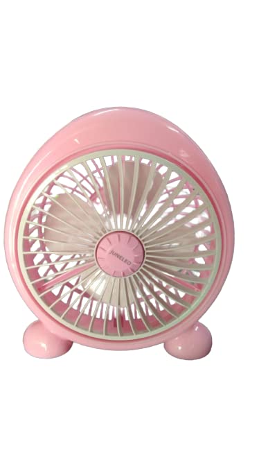 Buy Juneleo Powerful Rechargeable Mini Table Fan with 4 Blade LED Light ...