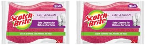 Amazon.com : Scotch-Brite Gentle Clean Delicate Scrub Sponges, for ...
