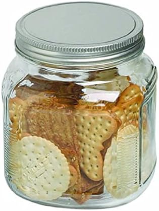 Amazon.com: Anchor Hocking 32-Ounce Cracker Jar with Brushed Aluminum ...
