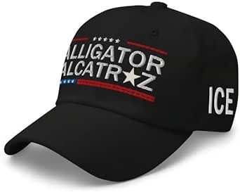 Man's Alligator Alcatraz Ice Casual Hat Funny Patriotic Baseball Cap ...