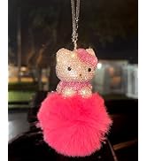 Amazon.com: Fashion Car Ultra Bling Kitty Rearview Accessory Shiny ...