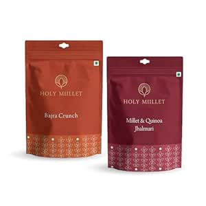 Holy Miillet Bajra Crunch-100gm & Millet and Quinoa Jhalmuri- 100gm ...