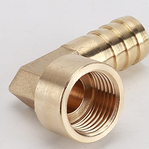 HATOOLHA Brass Barb Hose Fitting, Elbow Pipe Connector 12mm Barbed to 1 ...