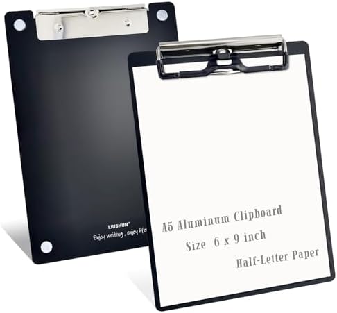 Amazon.com : Small Aluminum Magnetic Clipboard A5 Metal Strong Fixed ...