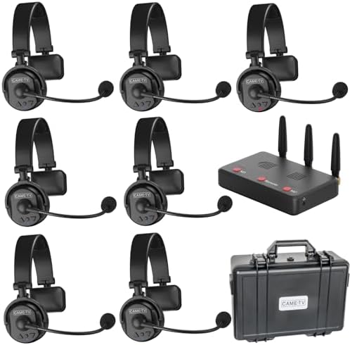 Amazon.com: Came-TV Waero 1.9GHz Wireless Intercom Headset System Noise ...