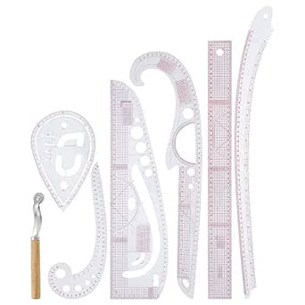 Amazon.com: 7Pcs Sewing Ruler Set French Curve Clear Ruler for Pattern ...