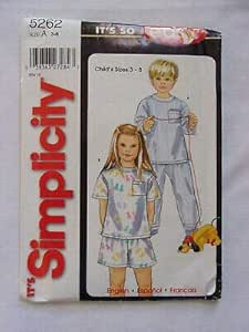 Amazon.com: Simplicity Its So Easy Pattern # 5262 Child's Sizes 3-8 ...