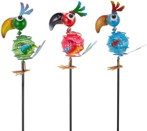 Viveta 3 Pack Garden Solar Lights, Bird Solar Figurine Lights Stake ...