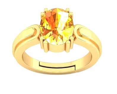 GemsMart Kanakapushyaragam Stone Ring in Gold 18Kt Pure Yellow Sapphire ...