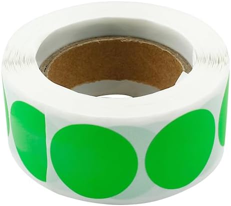 Amazon.com : LifCratms 1 Inch Fluorescent Green Code Dot Stickers ...