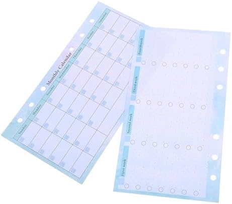 Amazon.com : Holibanna Monthly Planner Refill 14 Sheets A6 Size Undated ...
