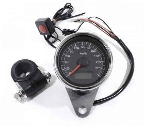 LCD Mini Tachometer elektronisch schwarz 60mm für Harley Davidson ...