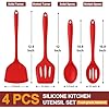 Amazon.com: P&P CHEF Kitchen Utensil Set, 4 Pieces Non-stick Silicone ...