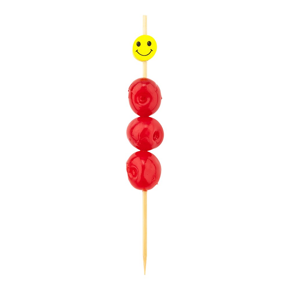 Smiley Face Pick Skewer Food Stick Bamboo 6 Inches 1000ct | Desertcart ...