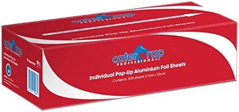 Caterwrap Catering Foil Sheets, Easy wrap Single foil Sheets, 500 ...