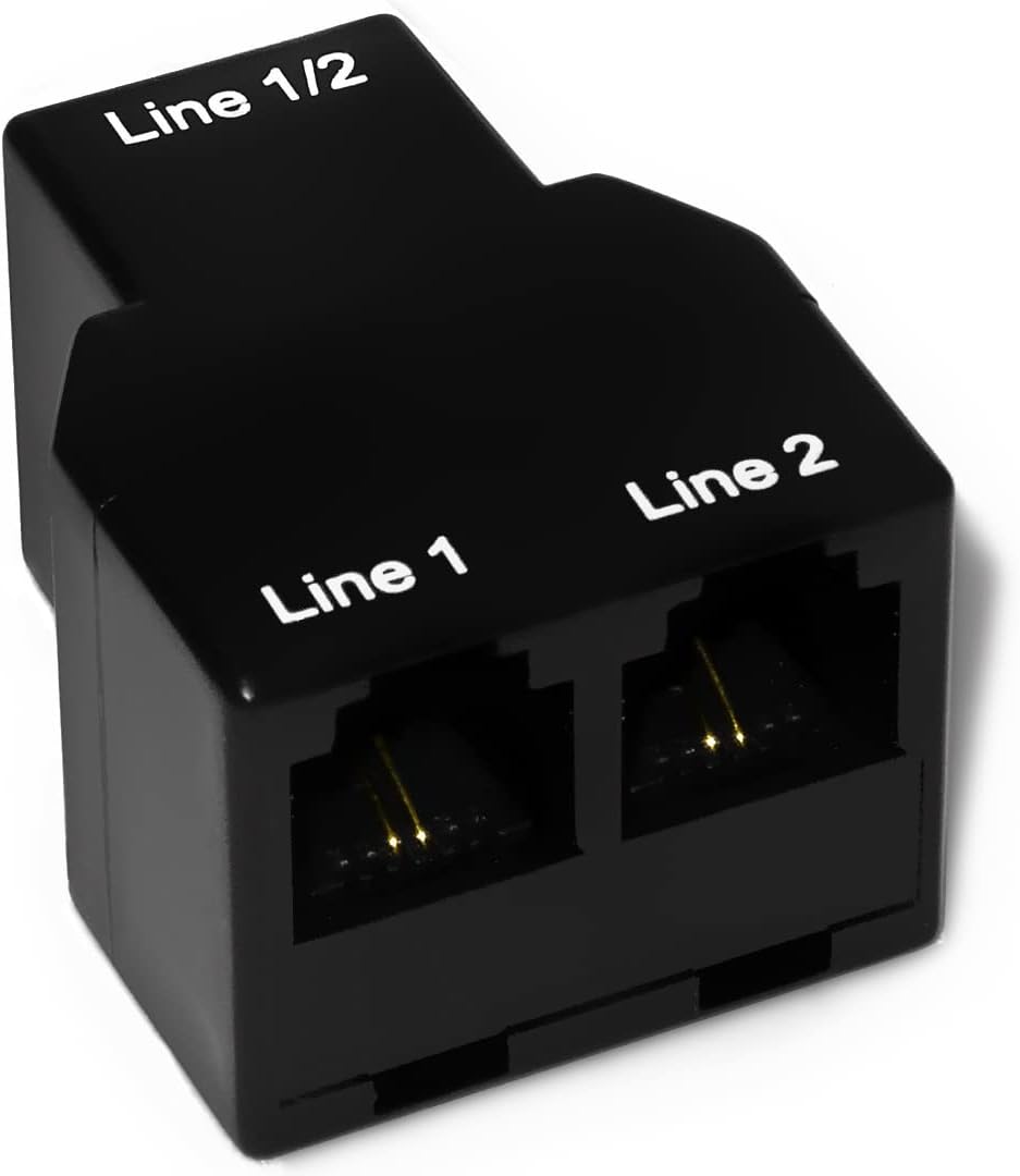 Amazon.com: NECABLES 2Pack Phone Splitter 3 Way Telephone Adapter RJ11 ...