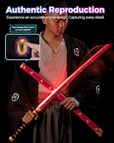 Snapklik.com : Zisu Light Up Demon Slayer Sword - 40-Inch Katana