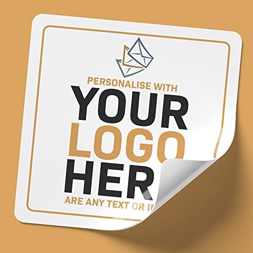 Personalised Square Stickers Labels, customised, Any Photo, Logo Colour ...