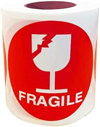 Amazon.com: Fragile Glass Stickers - Handle with Care, 2x3 Inch, 300 ...