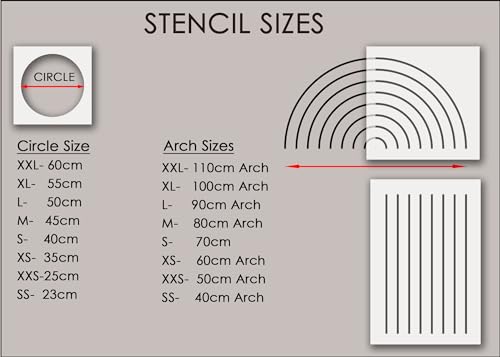 LINE Arch & Circle Stencil KIT – Bauhaus (Boho) Style Home Decorating ...