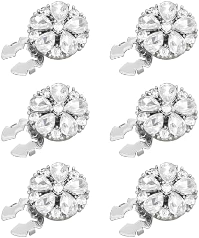 Amazon.com: Jerler 6 Pcs 21mm Sliver Rhinestone Button Covers Crystal ...