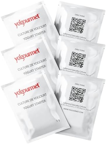 Amazon.com : Yogourmet Yogurt Starter (6 Sachets = 6 Quarts of Yogurt ...