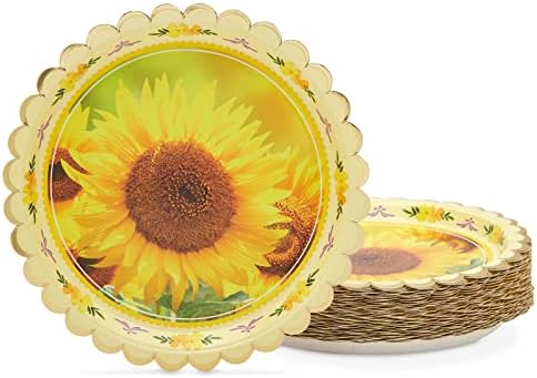 Amazon.com: 50Pcs Sunflower Birthday Party Supplies Sunflower Paper ...