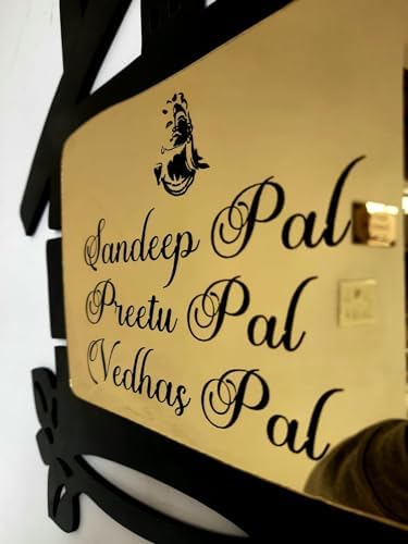 Vectopic? Customized Self Adhesive Name Plate | Black & Gold Engraving ...