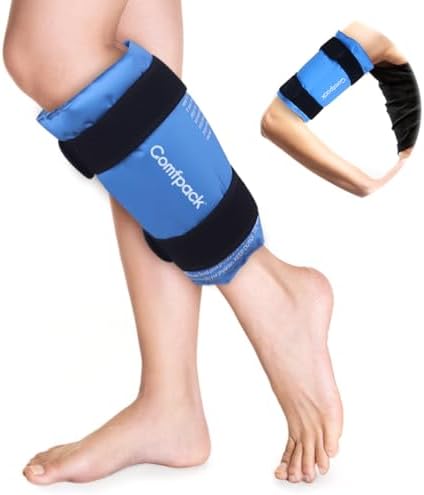 Amazon.com: Comfpack Large Shin Ice Pack Reusable Comfortable Leg Ice ...