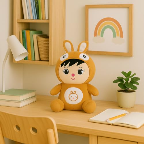 Fun4you Cute Boy Doll with Bunny Cap | Soft & Huggable 45 CM Plush Toy ...