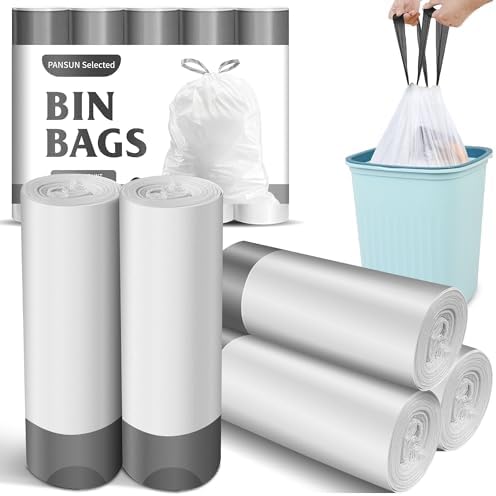 Cadineer 10L Drawstring Bin Liner, White, 120 Counts : Amazon.co.uk ...