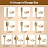 EEEKit 20 Pezzi HSS Legno Intaglio Set, Rotary Cutter Punte Trapano ...