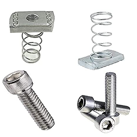 Solar Panel Mounting SS Allen Bolt M8x25mm with Spring nut M8 Set of 10 ...
