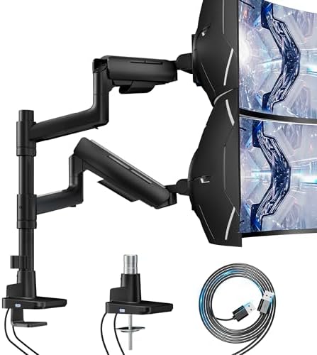 Amazon.com: Vertical Dual Monitor Mount for 17-49 Inch Ultrawide Heavy ...