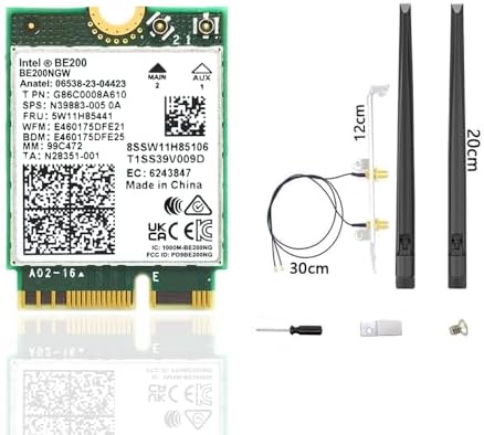 Amazon.com: WiFi 7 Wireless Card Intel BE200 NGW, Bluetooth 5.4 ...