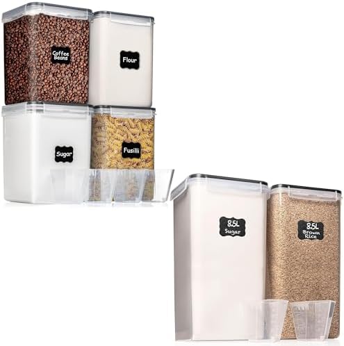 Amazon.com: 2 PC [8.5L / 287 Oz] Extra Large Airtight Food Storage ...