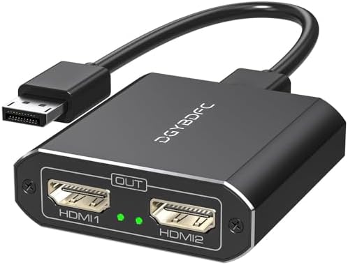 Amazon.com: DGYBDFC DisplayPort to Dual HDMI Adapter 1 in 2 Out, 4K60Hz ...