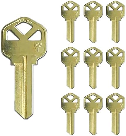 SUMMIT DOORWARE Kwikset Key Blanks in Premium Brass Quality | KW1 Uncut ...