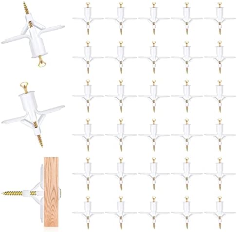 100 Pcs Plasterboard Wall Plugs and Screws Plasterboard Wall Plugs ...