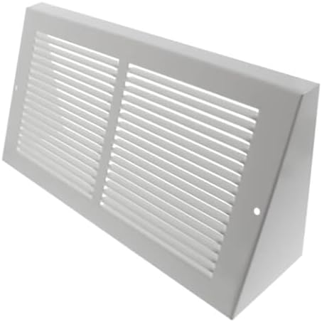 Triangular Baseboard Floor Register (10" x 6" Duct Opening/~11 3/8" x 6 ...