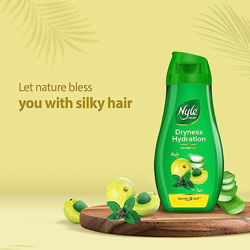 Nyle Naturals Dryness Hydration Shampoo, with Tulsi, Amla and Aloe Vera ...