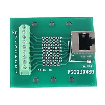 Amazon.co.jp: Network Connector Screw Terminal Block Fast Transfer RJ45 ...