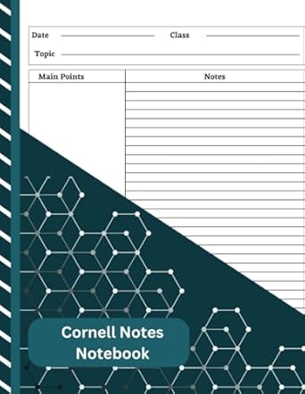 Cornell Notes Notebook: College Ruled Composition Book with Sectioned ...