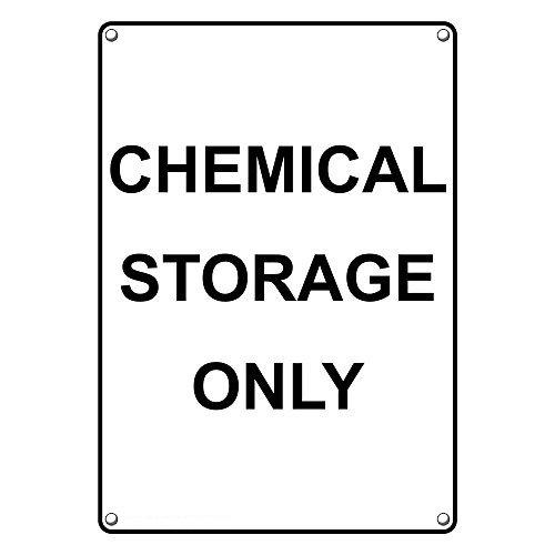 Amazon.com: Weatherproof Plastic Vertical Chemical Storage Only Sign ...
